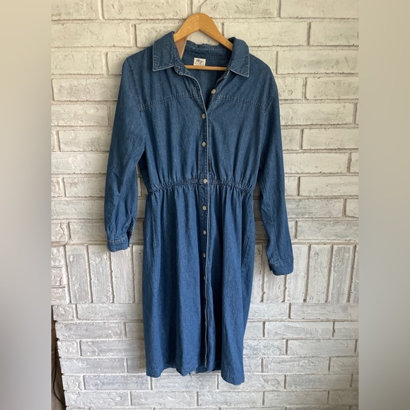 Norm Thompson | Dresses | Vintage Nt Norm Thompson Petite Denim Midi ...